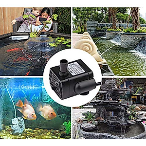 Driew USB Water Pump, 2 Pack Usb Fountain Pump Water Fountain Pump Submersible Water Pump 3W DC 3.5-9V 200L/H