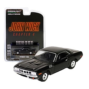 Collectibles Greenlight 62020-F Hollywood Series 41 - John Wick: Chapter 4 - Plymouth 'Cuda 1/64 Scale Diecast