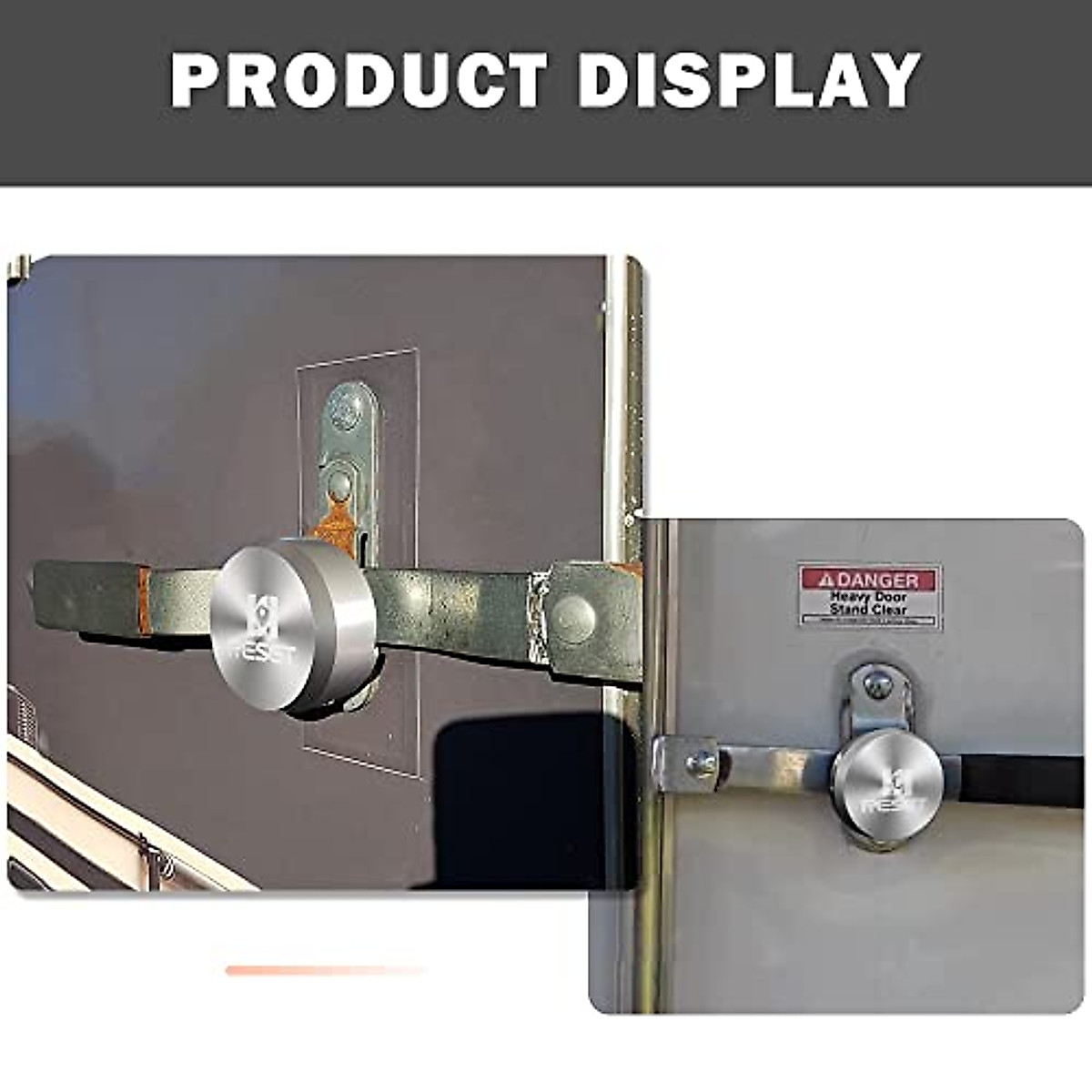 RESET-903 Heavy Duty Hidden Shackle Padlock,Keyed Different Trailer Lock,Van Lock, Truck Door Padlock,Hockey Puck Lock,Solid Steel,Sliver