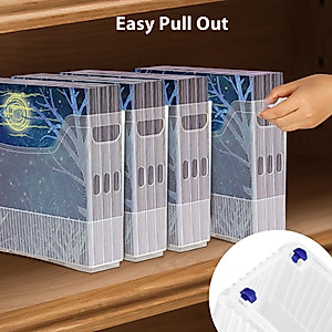 Dexlala 3 Pack 12x12 Paper Storage Organizer with Wheels, Plastic Scrapbook Paper Storage, Portable Scrapbook Storage Bin for Scrapbook Papers, Documents, Vinyl Sheets,Cardstocks