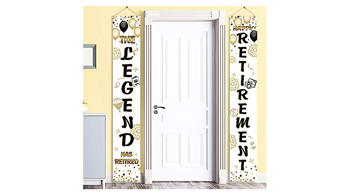 Retirement Party Decorations - Elegant Porch & Indoor Banners
