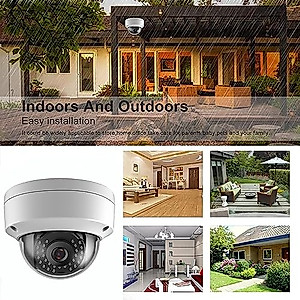 2MP Analog TVI AHD CCTV Vandal Dome Surveillance Security Camera, 2.8mm 100° Wide Viewing Angle, 1080P, 65ft Night Vision, Outdoor, Compatible with Swann/ANNKE/Hikvision DVR, Full Metal Housing