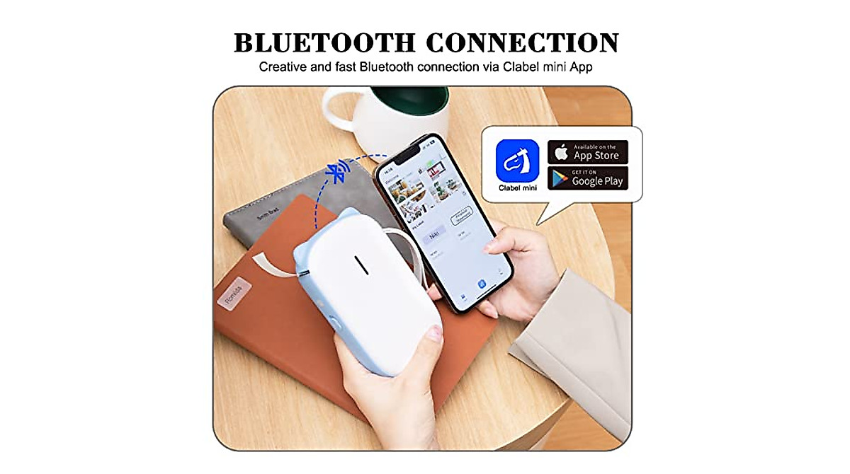 2022 Label Maker Machine,520B Wireless Bluetooth Portable Label Printer with Label Tape Included ...