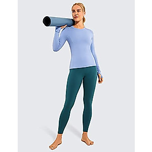 CRZ YOGA High Waisted Buttery Soft Lounge Legging 25 inches Petrol Blue Medium
