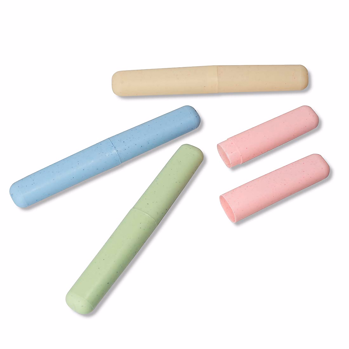 Smartulife Travel Toothbrush Case,10 Pack Portable Toothbrush Storage Box for Travel and Camp,Assorted Color of Toothbrush Case Holder