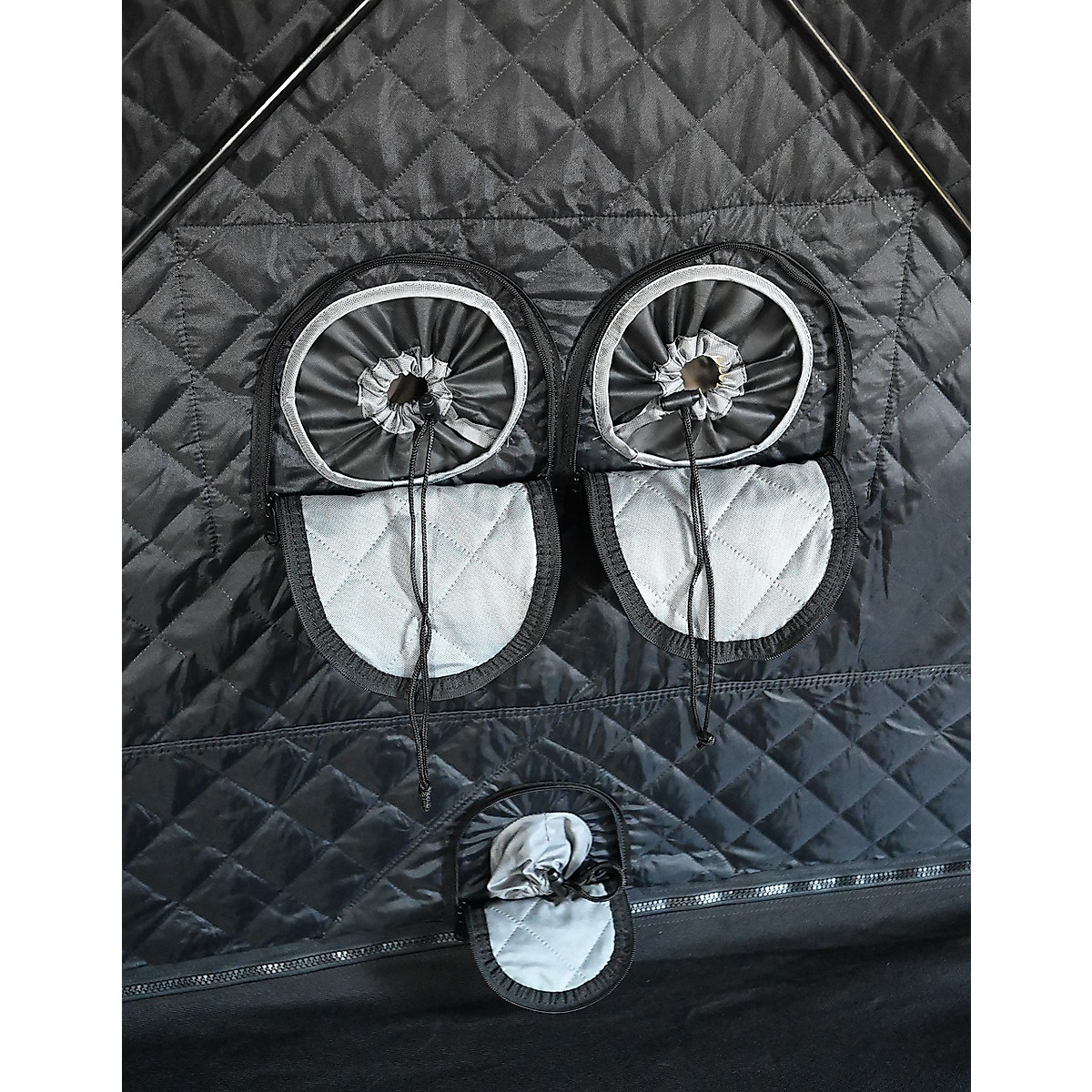 RDS Gear - Obsidian - Heavy Duty 4 Season Camping Shelter, 6-8 Person Capacity, Instant Pop-Up Tent, Insulated and A/C Ready, Removable Floor for Easy Cleaning or Ice Fishing