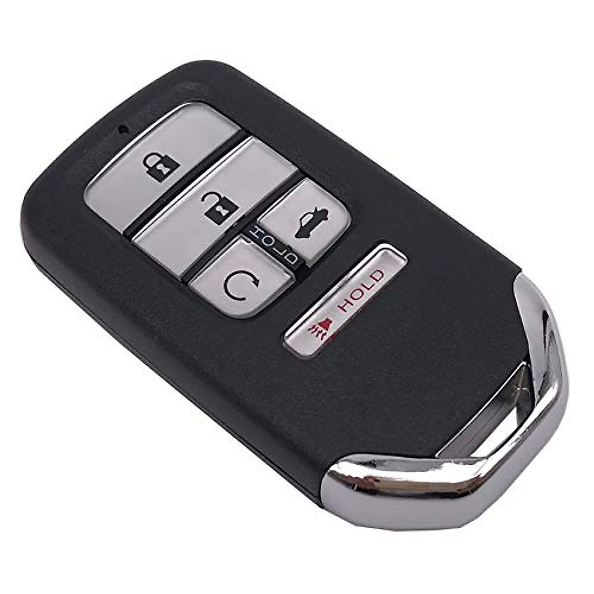 Remote Smart Key Fob Shell Case Fit for 2016 2017 2018 Honda Civic CR-V Pilot Keyless Entry Replacement Car Key Cover (Silver, 5 Buttons)