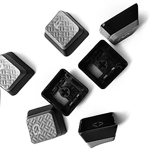 HUYUN Cherry MX Key Switch FPS Backlit Key Caps Replacement for Corsair Gaming Keyboards !（Gray）