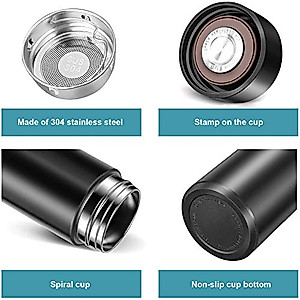 Medical Grade Stainless Steel Sports Water Bottle with LED Temperature Display,Double Wall Vacuum Insulated Water Bottle, Stay Hot for 24 Hrs,Cold for 24 Hrs,Thermo Travel Modern Mug