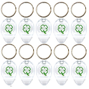 Plastic Scraper for Lottery Tickets, Stickers , Labels, Films, Clover Lottery Scratcher , Lotto Scratcher With Keychain, Gambler Lucky gift (10)
