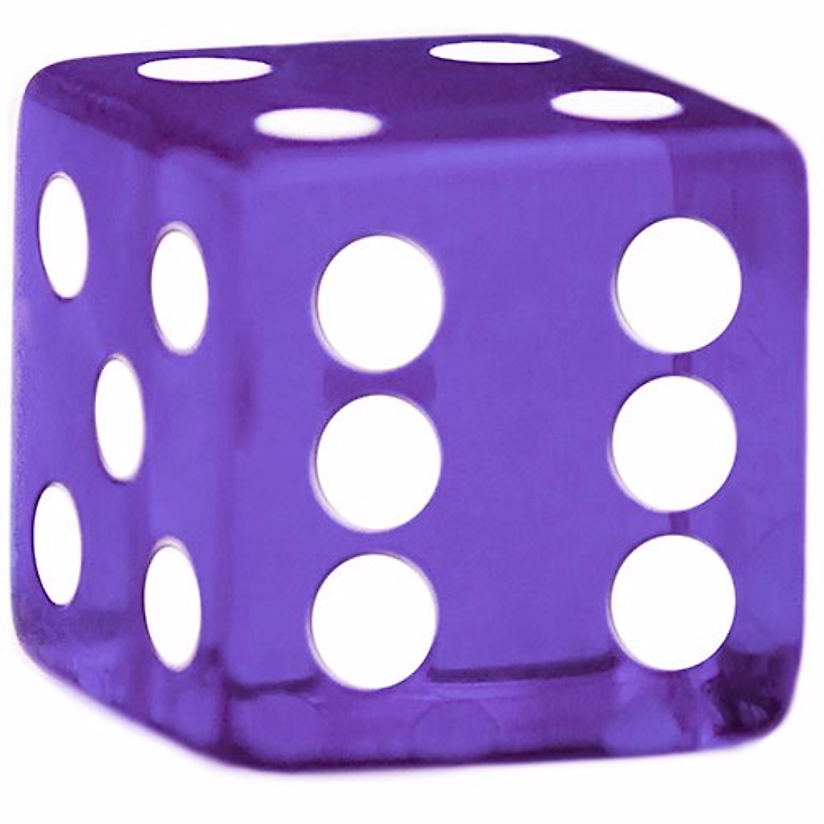 BBG Set of 10 Translucent 19mm Casino/Game Dice - Great for Most Games! (Purple)
