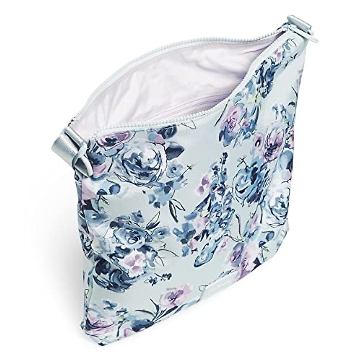 Vera Bradley Women's Recycled Lighten Up Reactive Hipster Crossbody Purse, Fresh-Cut Bouquet, One Size