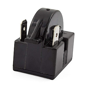 Click Down Plastic Housing 4.7 Ohm 1 Pin Refrigerator PTC Starter Relay Black