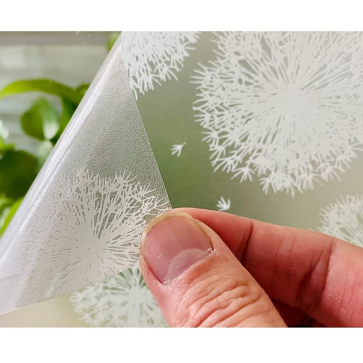 YUTR 3D Matte Window Film Privacy Stained Glass Self Adhesive Film Frosted Heat Insulation Window Sticker (Color : As Shown, Size : 60 x 500 cm)