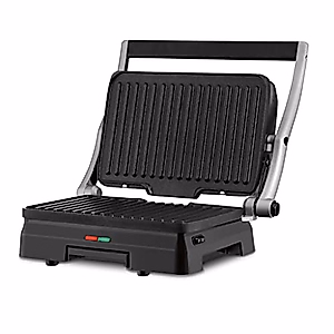 Cuisinart GR-11 Griddler 3-in-1 Grill and Panini Press, Silver