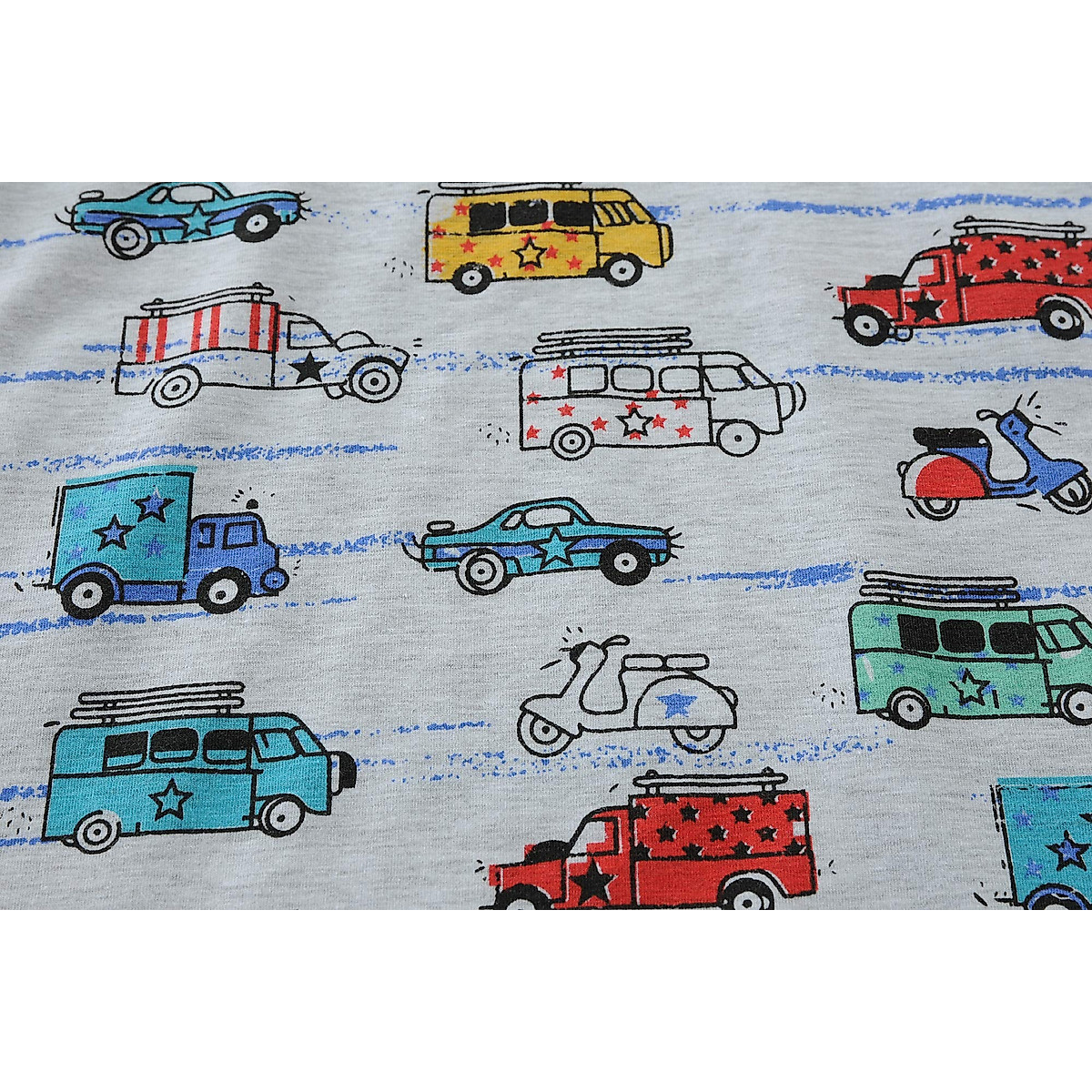 Little Boys Car Pajamas Toddler Boy Short Sleeve Cartoon Sport Short Sets 2 Years