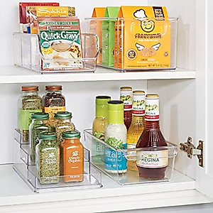 iDesign Recycled Plastic 3-Tier Stadium Spice Rack Organizer for Kitchen, Fridge, Freezer, Pantry and Cabinet Organization, The Linus Collection – 6.25" x 4" x 1.25", Clear