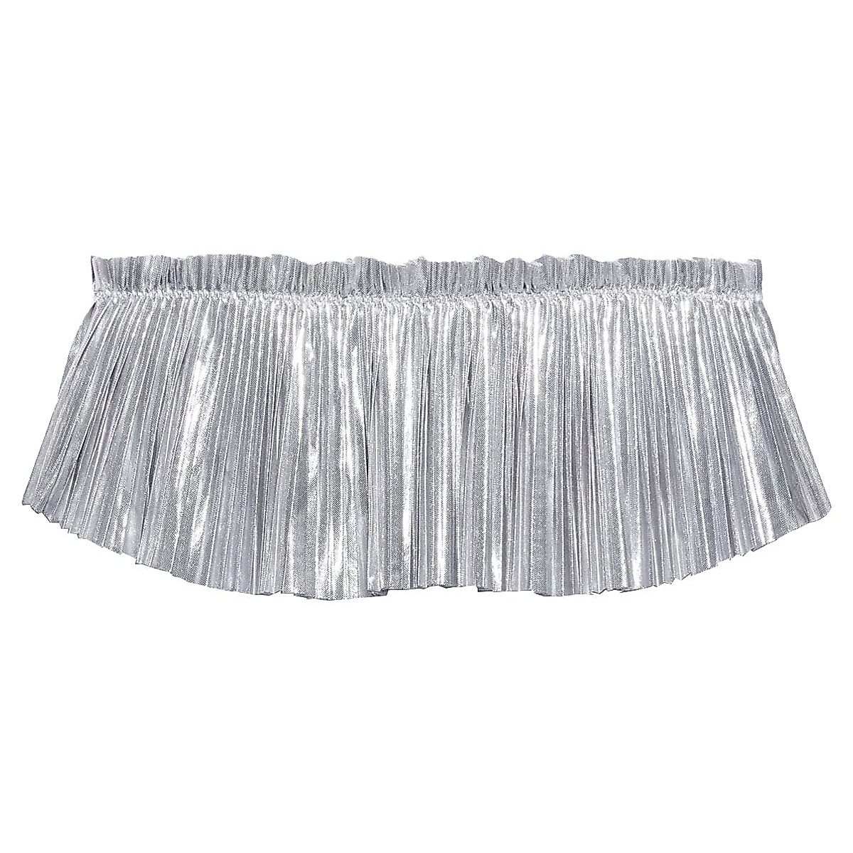 Savage X Fenty, Women's, Pleated Lamé Bandeau Bralette, Spaced Out Metallic Silver, XL