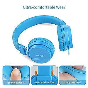 gorsun Kids Headphones with Limited Volume, Toddler Headphones for Boys and Girls, Children's Headphone Over Ear, Wired Headset Earphones for Children