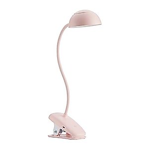 Eye-Caring Clip-on Desk Lamp Charging Plug-in LED Eye Protection Touch Dimming Energy-saving Learning Night Light for Student Dormitory Bed Office lamp (Color : Pink)