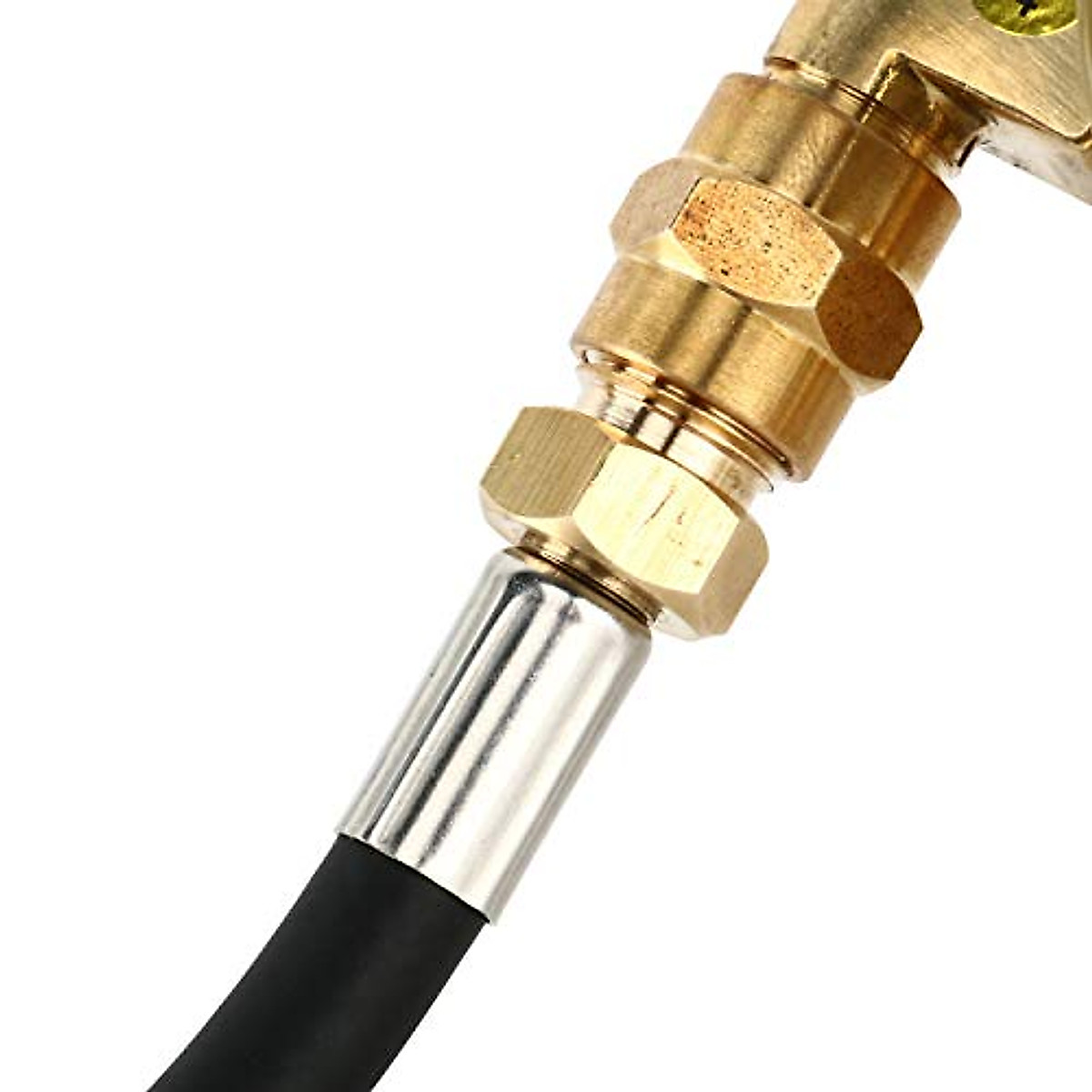 YaeTek Argon CO2 Mig Tig Flow meter 10-60 CFH Welding Weld Regulator Gauge Gas Welder CGA-580 With 80'' (6.6FT) Hose