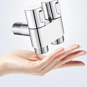 AIDNTBEO 1-In-2-Out Dual Control Valve for Bathroom Toilet Bidet Sprayer, G1/2 Double Control Washing Machine Faucet Hand Sprayer Kit, Double Faucet Adapter for Toilet