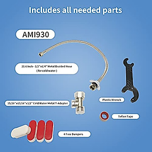 Elcare Bidet AMI 930-Fresh Water Non-Electric Mechanical Bidet Attachment-Selfcleaning Dual Nozzles of Wash and Women Wash Toilet Bidets