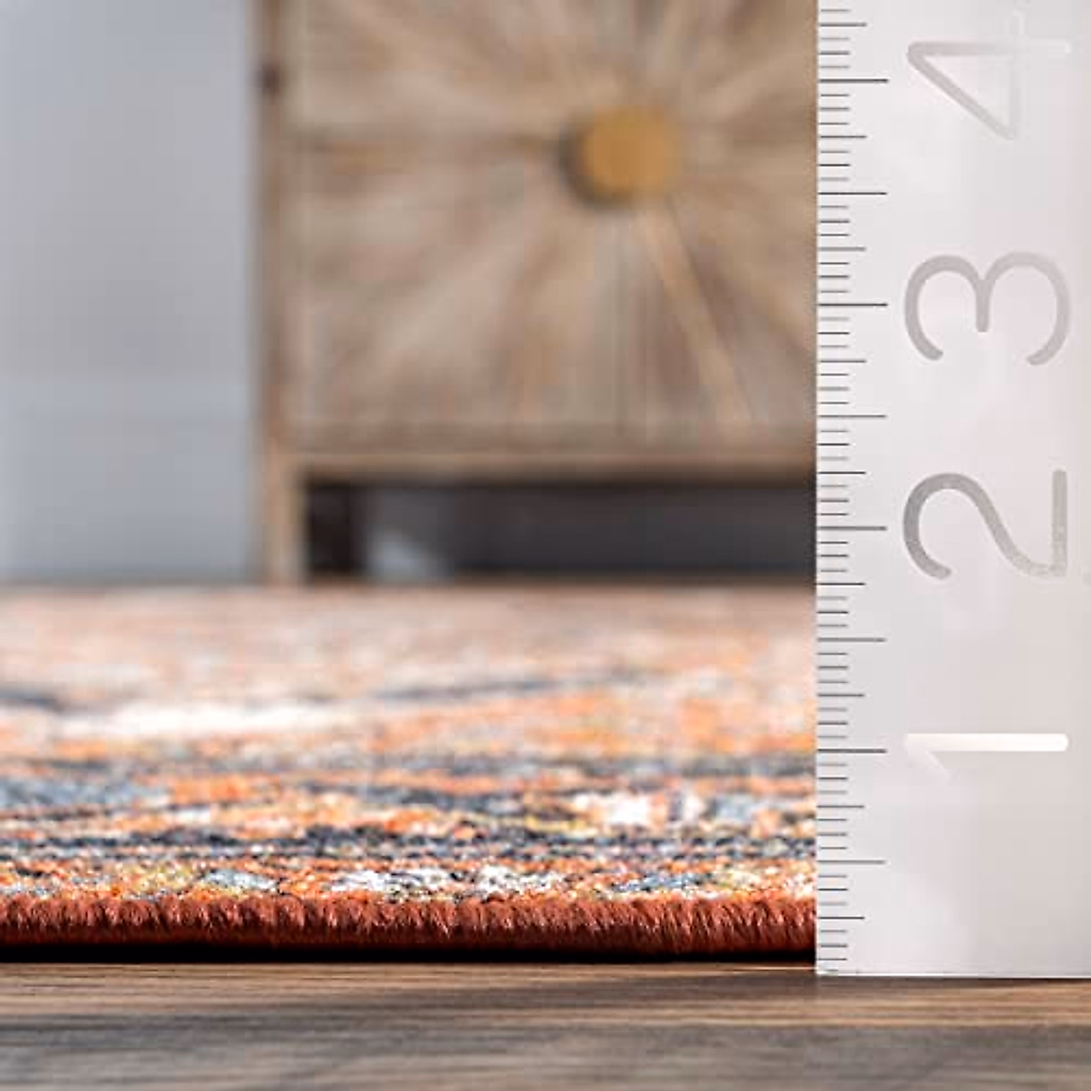 nuLOOM Florence Vintage Persian Runner Rug, 2' 6" x 6', Rust