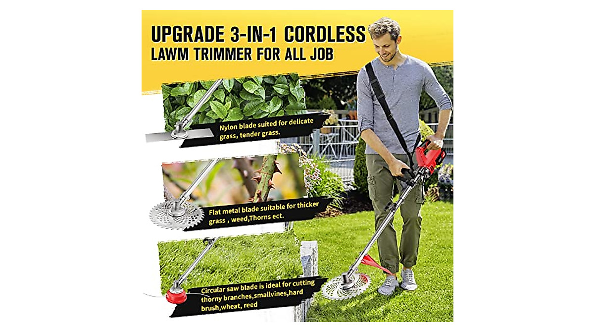 Dragro 12" Electric Weed Wacker - Powerful & Cordless