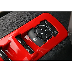 Voodonala Red Window Lift Panel Switch Covers for 2015 2016 2017 2018 2019 2020 Ford F150(4pcs/Set)