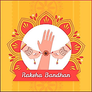 CRAFTONE Set of 12 Handmade Assorted Design Traditional Rakhi for Brother, Designer Rakhi Set for Raksha Bandhan, Rakhi Thread Bhaiya Bhabhi Sister Rakhi Band for Rakshabandhan with Roli Chawal