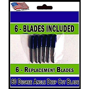 6 Pack Made in USA Deep Cut Point Explore Maker Replacement Blades for Cutting Machines Compatible with Bridge Cricut Air Expression 2 Explore one Maker 1 2 3