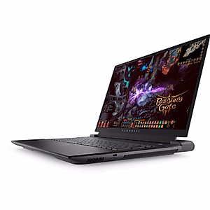 Dell Alienware m18 Laptop (2023) | 18" 2560x1600 QHD+ 165Hz | Core i9-13900HX - 1TB SSD + 1TB SSD Hard Drive - RAM - Nvidia GeForce RTX 4070 | 24 cores @ 5.4 GHz - 8GB GDDR6X Win 11 Home Black