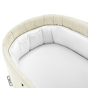 Cybex Balios Cot S Lux Baby Bassinet - Integrated Easy-Carry Handle, Sun Canopy & Spacious, Cozy Interior, Compatible with Cybex Balios S Lux Stroller, Seashell Beige