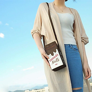 Fozehlad Women Strawberry Milk Box Shoulder Bag Fashion Ladies Cross Body Purse Phone Walllet Pursers