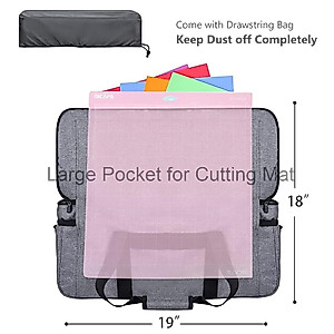 Carrying Case for Cricut Maker, Double-Layer Cricut Bag for Cricut Machine with Cover and Cutting Mat Pocket Compatible with Cricut Explore Air, Air 2, Maker, Maker 3, Organization and Storage Bags, Cricut Accessories