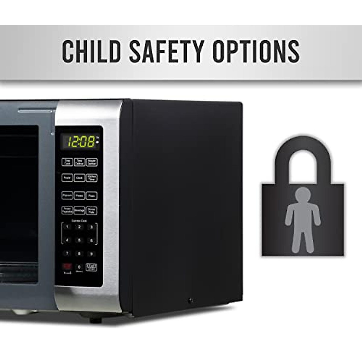 Farberware Countertop Microwave 1100 Watts, 1.6 cu ft - Microwave Oven With LED Lighting and Child Lock - Perfect for Apartments and Dorms - Easy Clean Brushed Stainless Steel