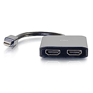 C2G 54292 USB Powered 4K 2-Port Mini DisplayPort to HDMI MST Hub Monitor Splitter, Black