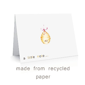 the lazy panda card company 20 Blank Cute All Occasion Bee Greeting Cards made from Recycled paper (Bee Note Cards)