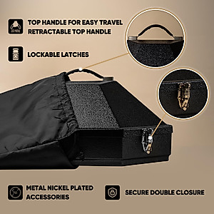 Maverick Cowboy Hat Box - Cowboy Hat Case with Mirror, Carrying Handle, Lockable Latches - Hard Cowboy Hat Travel Case for Western Headwear - Cowboy Hat Box for Travel, Cowboy Hat Carrier for Travel