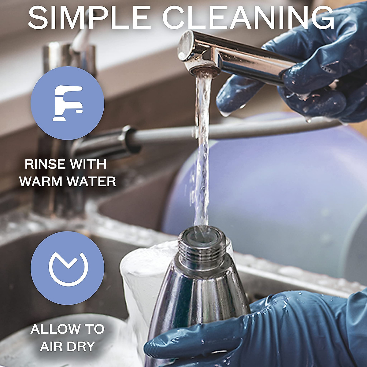 Nuvantee Soda Siphon - Ultimate sparkling Soda Maker - Aluminum - 1 Liter - With Free Cocktail Recipes