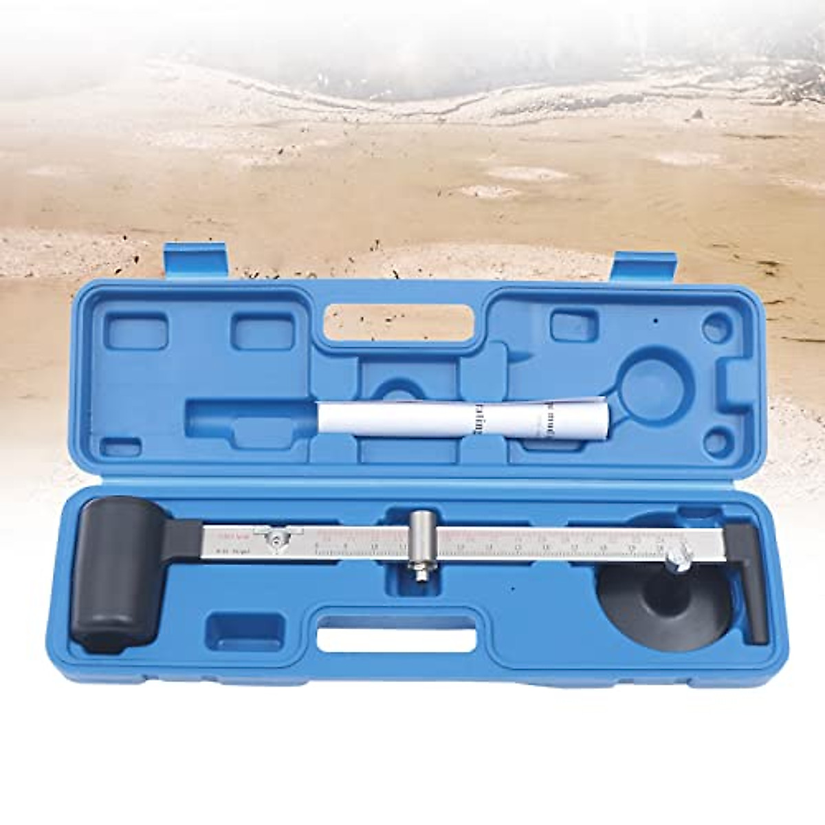 Mud Hydrometer with Double Scales, Mud Scale Liquid Densimeter Hydrometer with Toolbox, Portable Mud Hydrometer for Road Construction Sites, Bridges, Mixing Stations, Laboratories