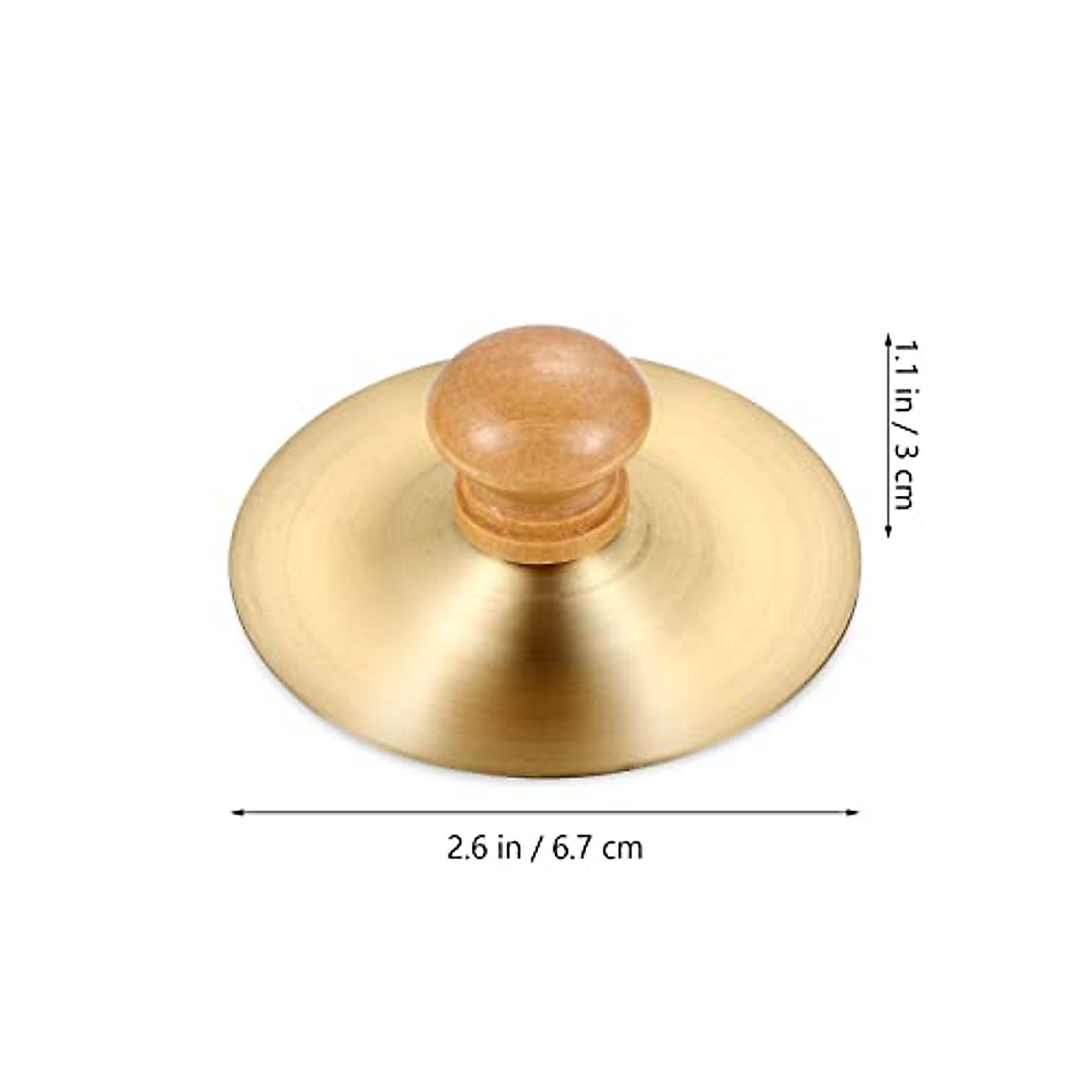 4Pcs Finger Cymbals with Wooden Handles, Finger Cymbals Percussion Instrument, Mini Belly Dance Finger Cymbals Hand Cymbal, Metal Finger Zills，7cm/2.75in