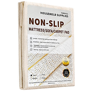 Foboull Mattress Slide Stopper and Gripper,Slip Mattress Grip Pads,Non slip mattress pad,Keep Bed and Topper Pad from Sliding for Sofa, Couch, Chair Cushion, Mattresses, Easy Trim, Slip Resistant-Twin
