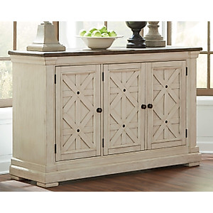 Signature Design by Ashley Bolanburg French Country Dining Room Server, Two-tone White & Brown