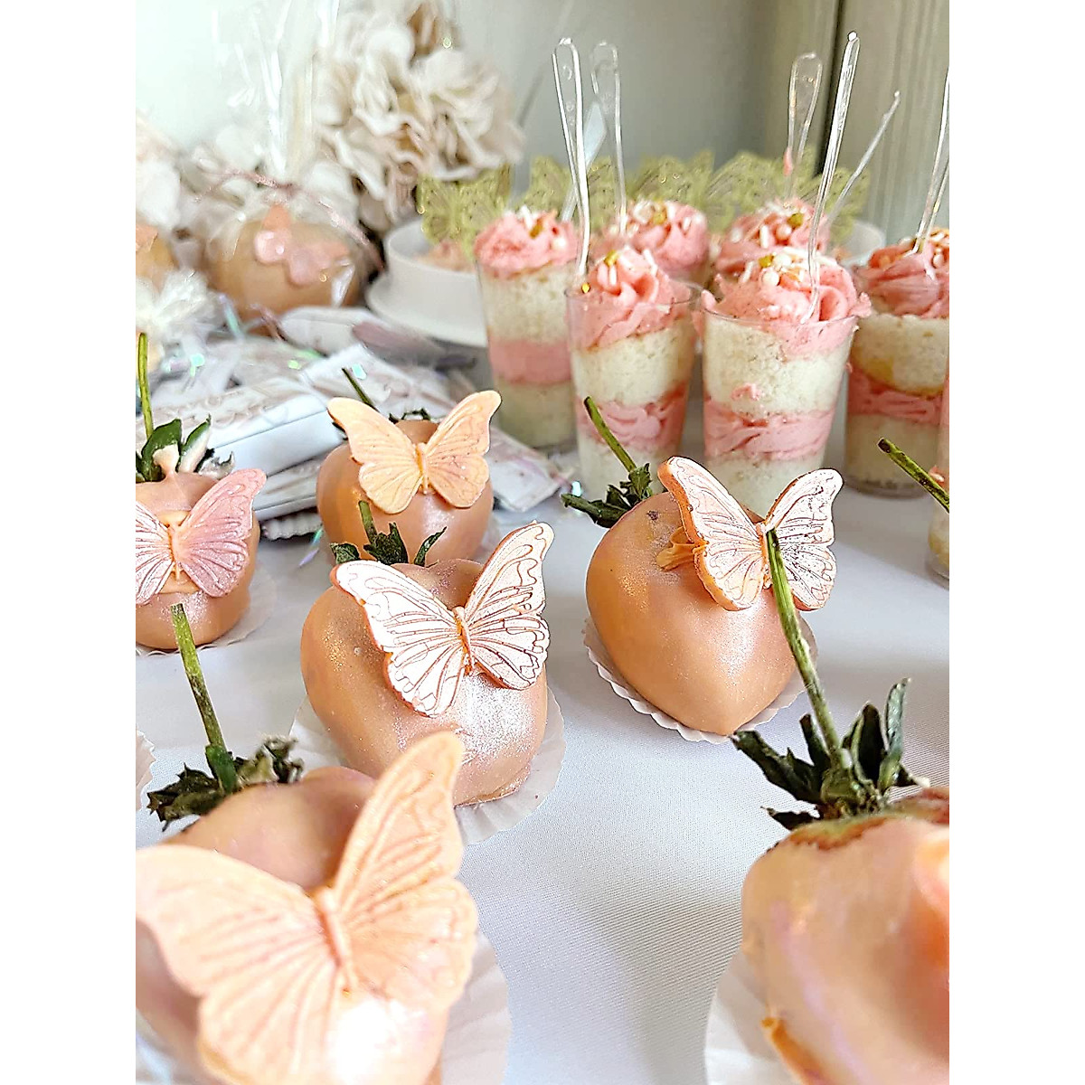 2 pcs Butterfly Silicone Molds,Mini Butterfly Fondant for DIY Chocolate Candy Pudding Gum Paste Cupcake Cake Topper Decoration Desserts Jelly Shots Handmade Ice Cream Ice Cube Crystal Soap Mould