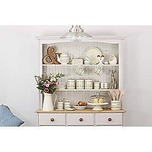 KitchenCraft Classic Collection Striped Ceramic Coffee Storage Jar, 800 ml (28 fl oz) - Cream