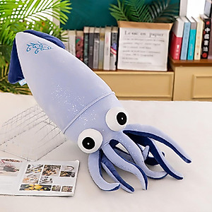 27.5inch Giant Squid Stuffed AnimalToy Plush Toy Soft Fish Cushion Pillow SquidPlush Toy Pillows Used for Home Decoration Gifts