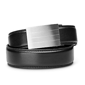 KORE Men’s Full-Grain Leather Track Belts | “Evolve” Stainless Steel Buckle