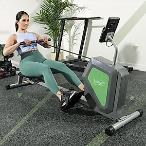 ShareVgo Smart Home Rowing Machine Bluetooth Compact Foldable Magnetic Rower with Fitness APP, Max Weight 285lbs Ergometer - SRM2000